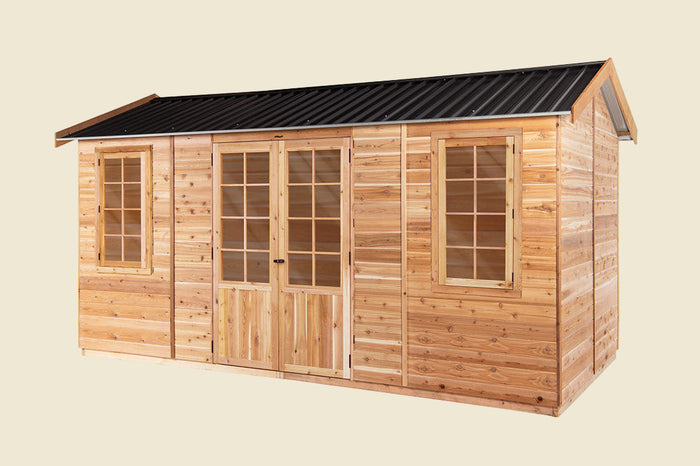 Alpine 16x8 Cedar Timber Shed | Stilla