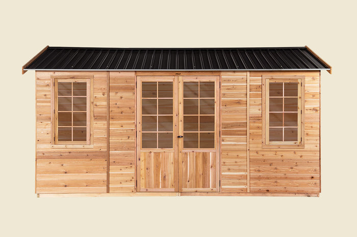 Alpine 16x8 Cedar Timber Shed | Stilla