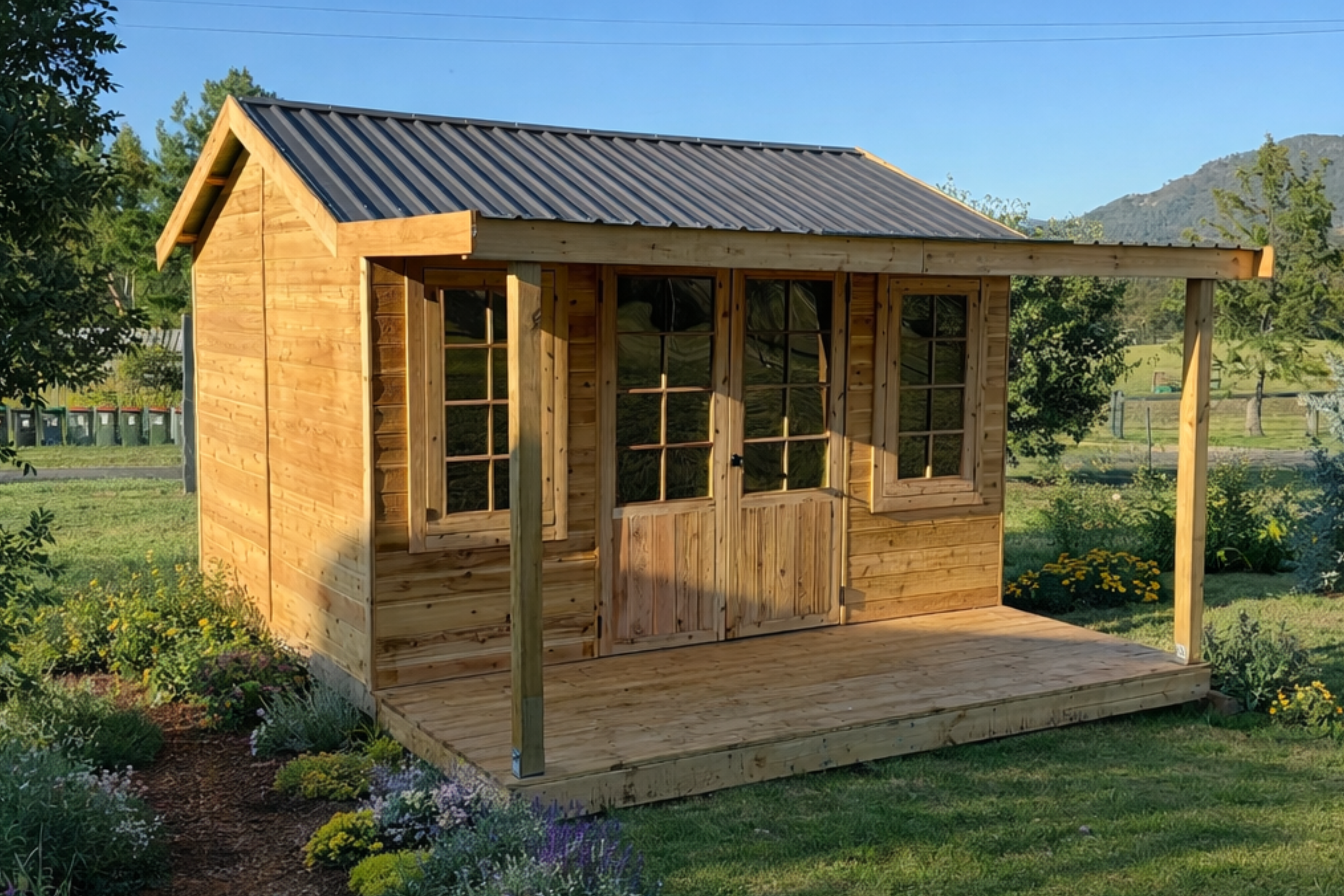 Olive 12x8 Cedar Timber Shed | Stilla